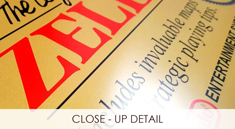 The Legend of Zelda Poster NES Box Art Print Video Game 11 X - Etsy