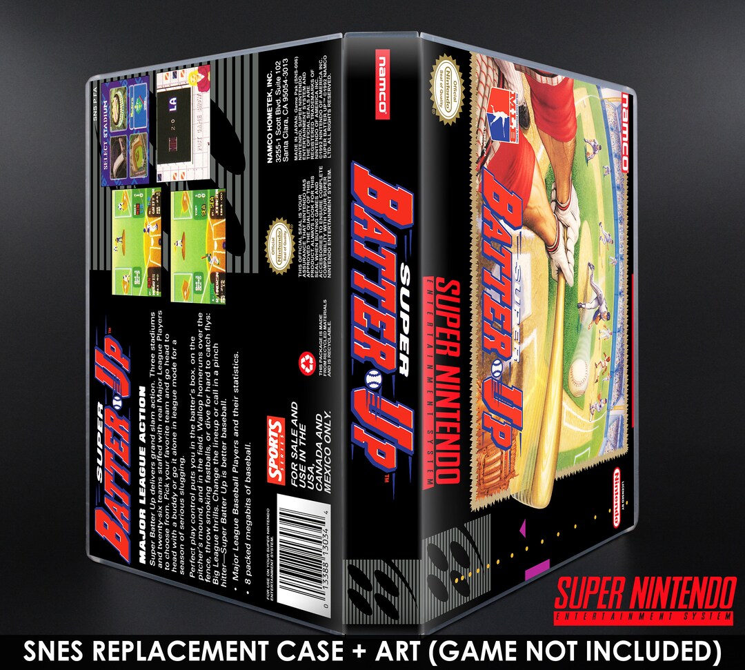 Super Batter up - SNES Horizontal Case - No Game - Replacement Storage ...