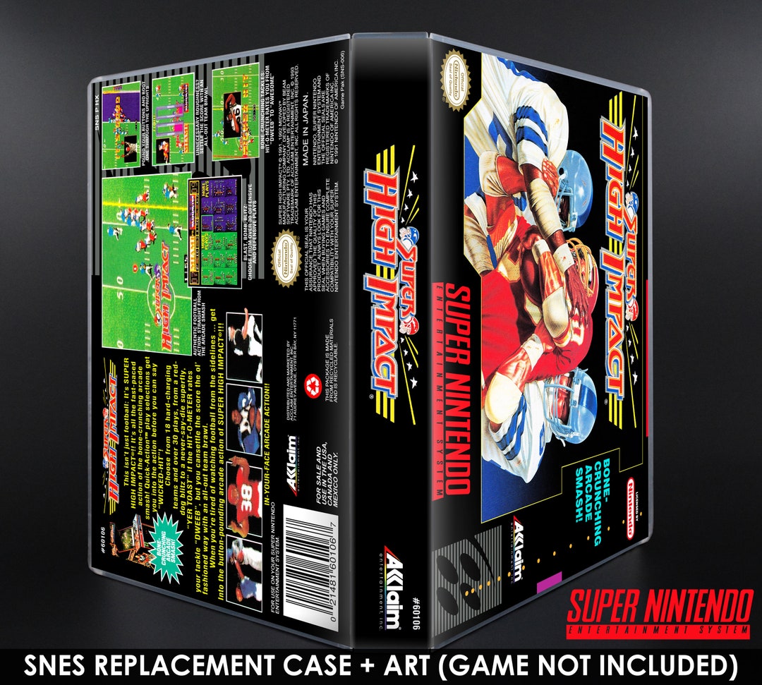 Super High Impact - SNES Horizontal Case - No Game - Replacement Storage Case & Box Art - Etsy