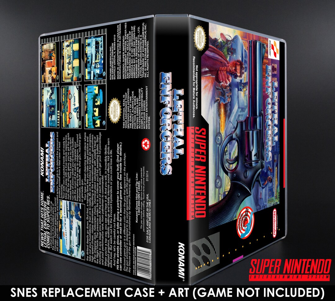 Lethal Enforcers - SNES Horizontal Case - No Game - Replacement Storage ...