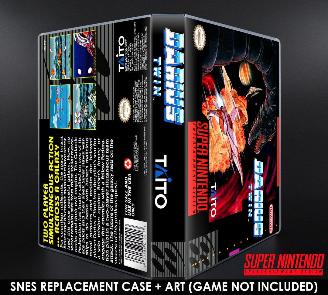 Darius Twin - SNES Horizontal Case - No Game - Replacement Storage Case ...