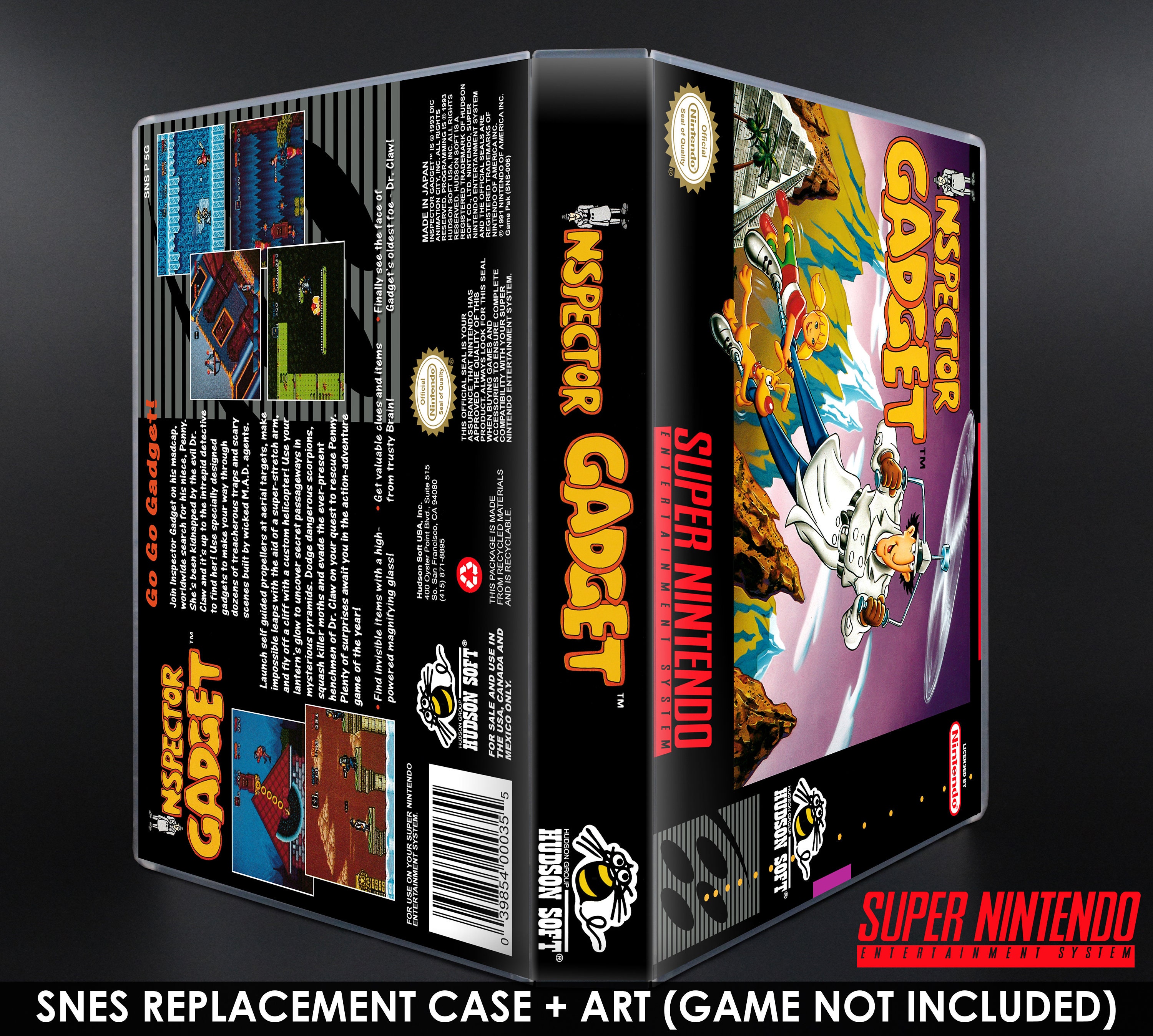 Inspector Gadget SNES Horizontal Case No Game Replacement Storage Case & Box Art - Etsy