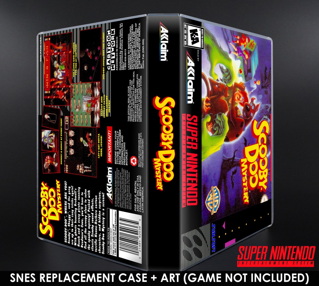 Scooby-doo Mystery SNES Horizontal Case No Game Replacement Storage ...