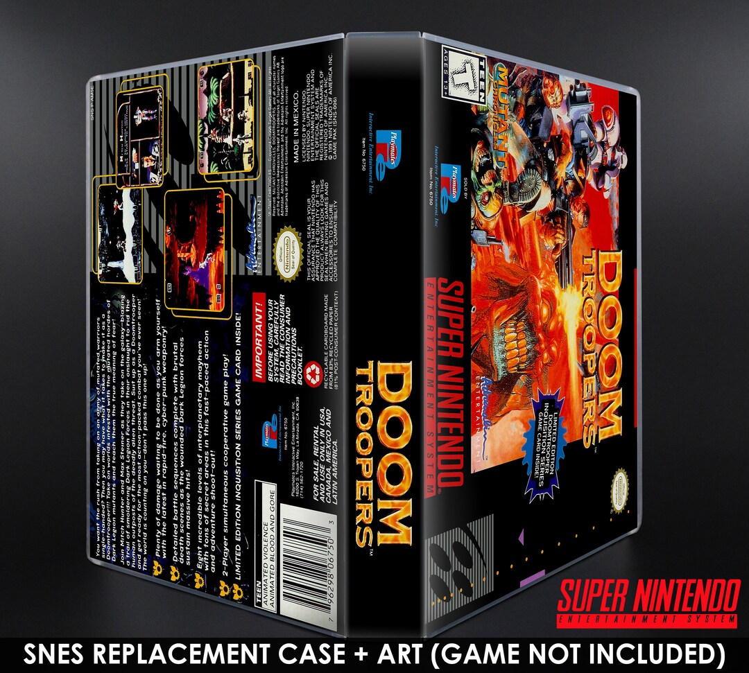 Doom Troopers - SNES Horizontal Case - No Game - Replacement Storage ...