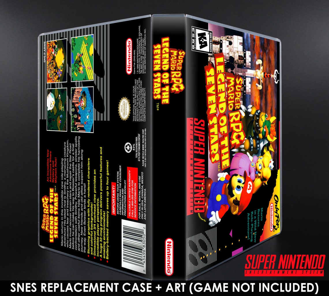 Super Mario RPG SNES Horizontal Case No Game Replacement Storage Case & Box Art - Etsy