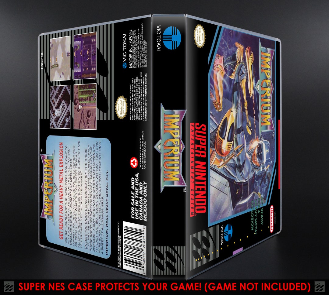 Imperium SNES No Game Horizontal Replacement Game Storage Case & Box ...