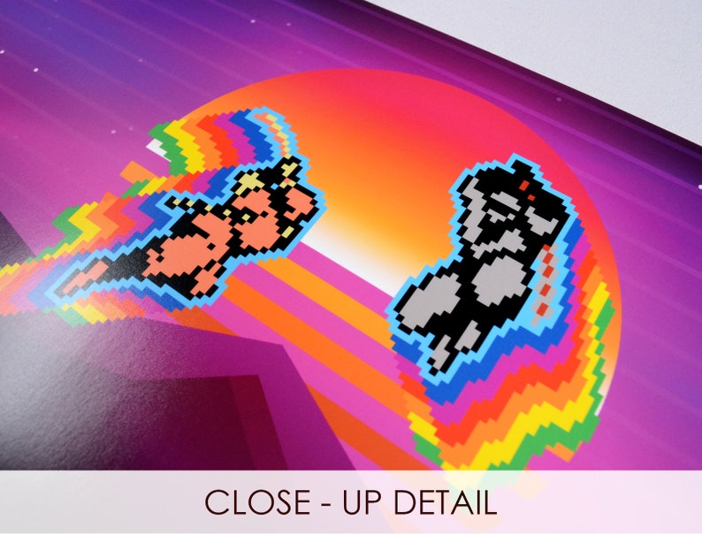 Synthwave Ninja Prologue Game Scene Pixel Art Recreation NES Print ...