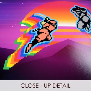 Synthwave Ninja Prologue Game Scene Pixel Art Recreation NES Print ...