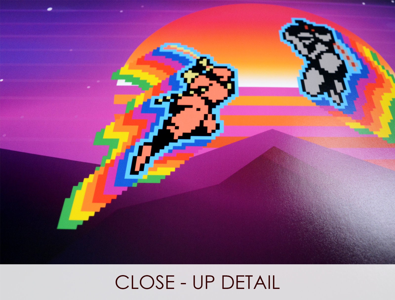 Synthwave Ninja Prologue Game Scene Pixel Art Recreation NES Print Video Game 11 X 17 Poster ...