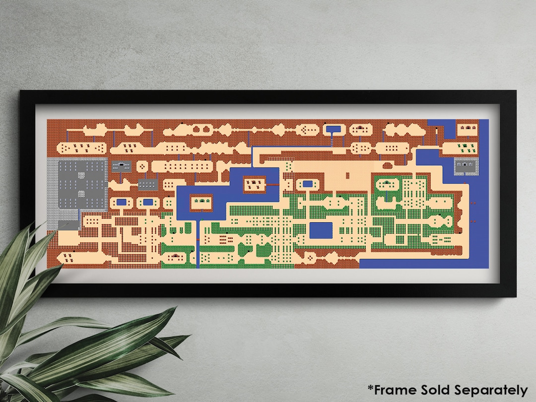 Zelda World Map Panoramic Video Game Poster Photo Quality Art Print 13 ...