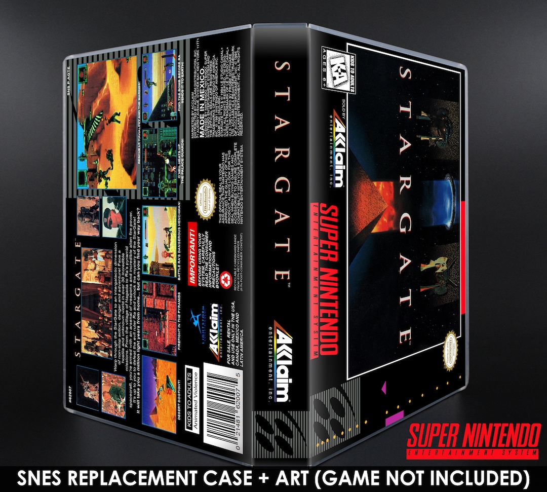 Stargate - SNES Horizontal Case - No Game - Replacement Storage Case & Box Art - Etsy