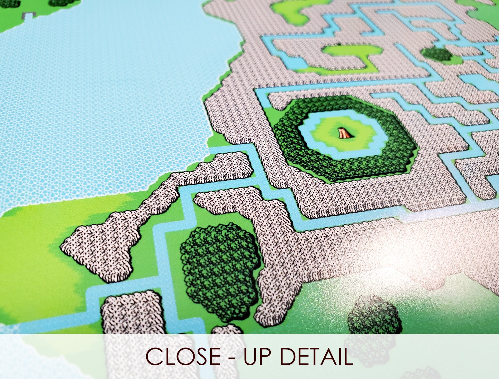 Final Fantasy World Map Poster Photo Gloss Art Print 20 X 24 NES Video ...