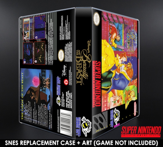 Beauty and the Beast SNES Horizontal Case No Game Replacement Storage Case Box Art Etsy