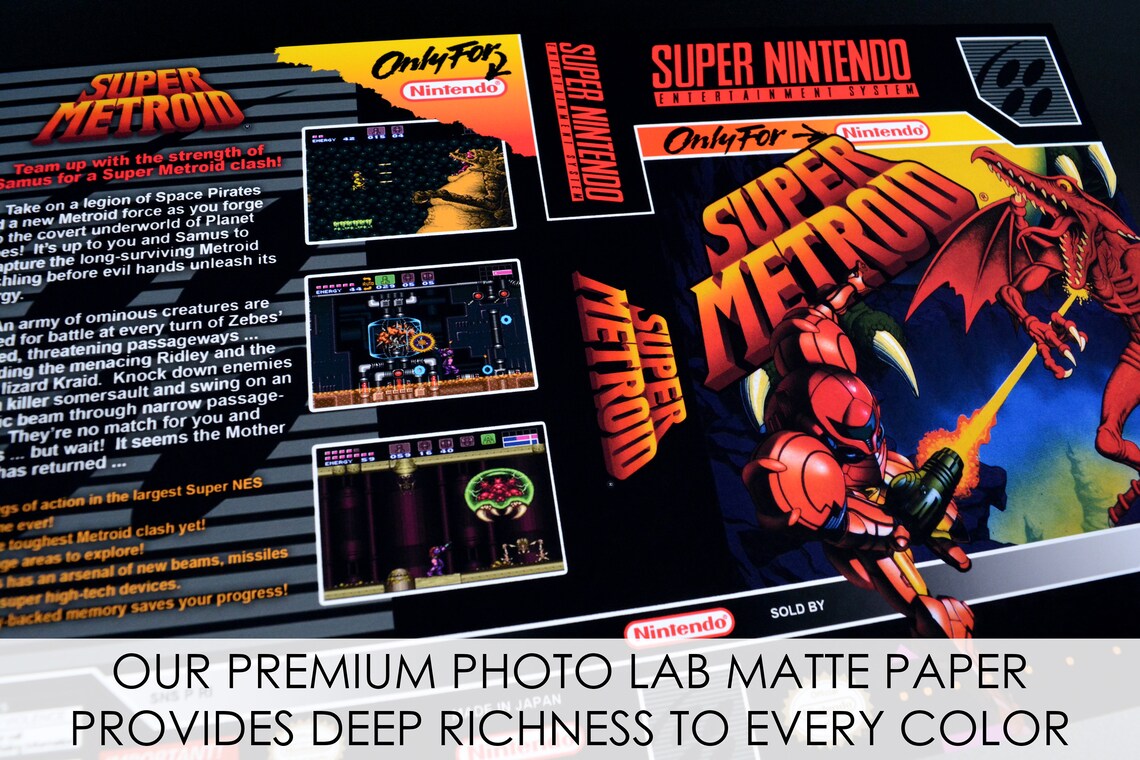 Super Mario World SNES Horizontal Case No Game Replacement Storage Case ...