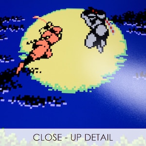 Moonlight Clash Prologue Game Scene Pixel Art Recreation NES Print ...
