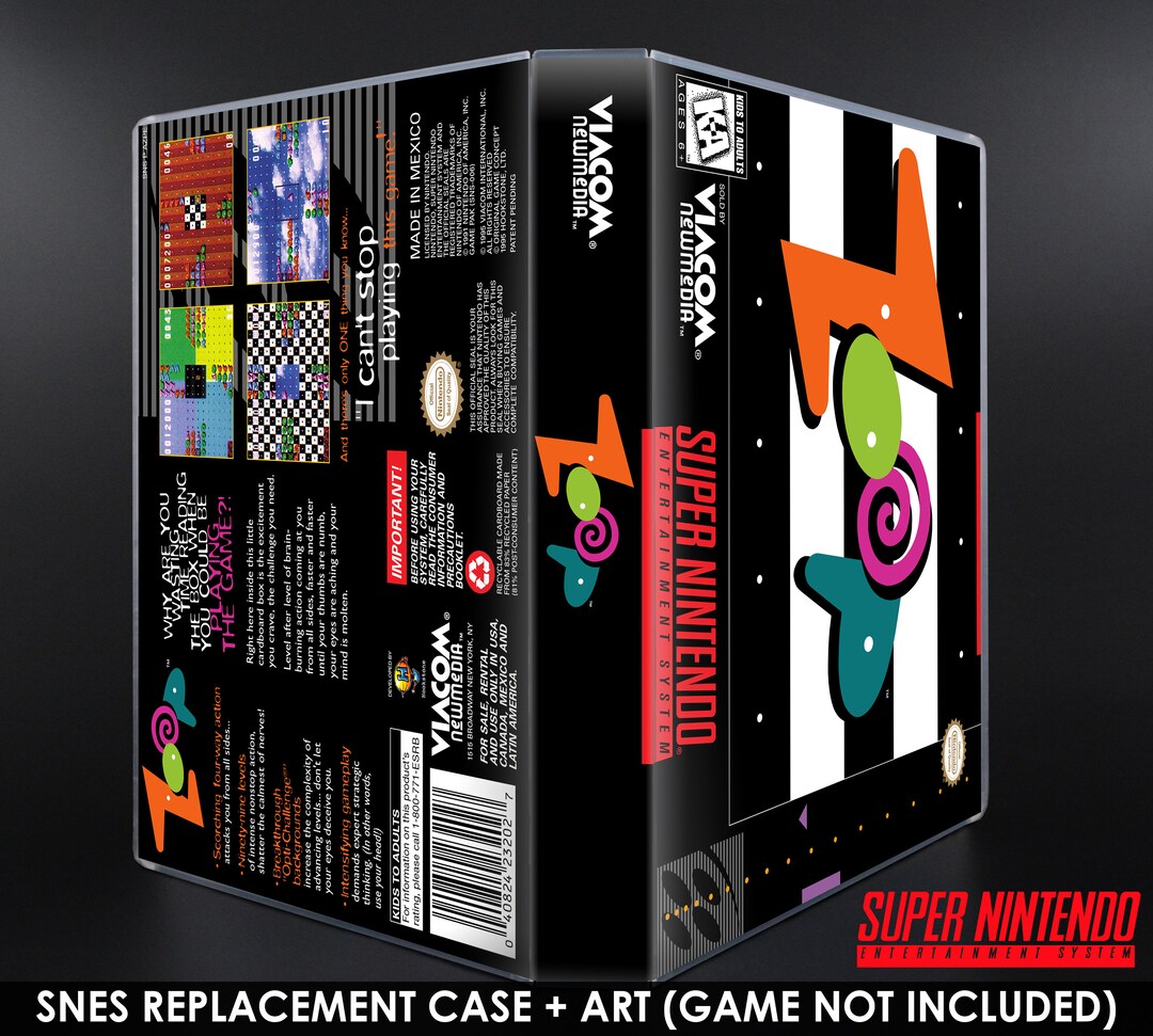 Zoop SNES Horizontal Case No Game Replacement Storage Case & Box Art - Etsy