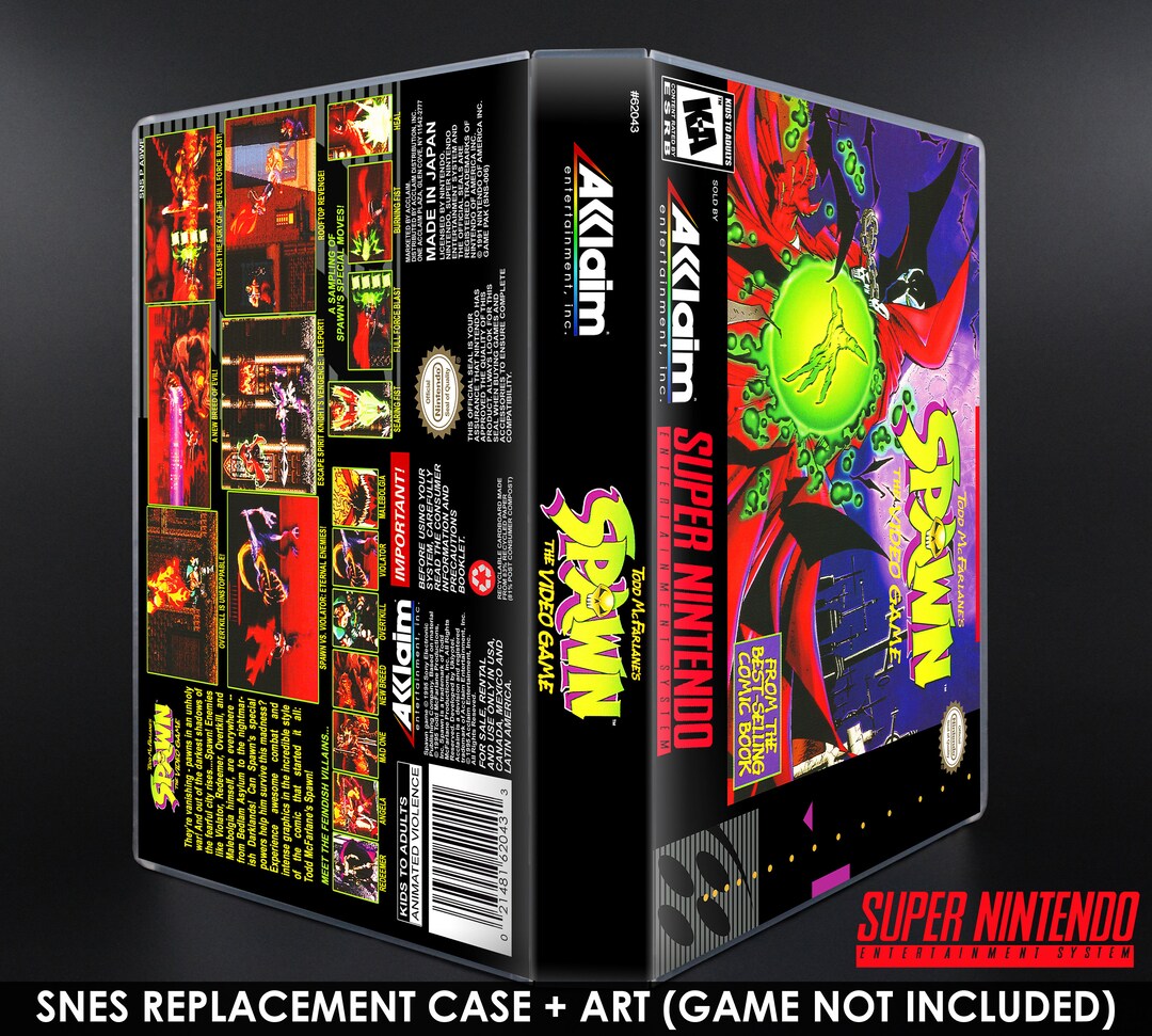 Spawn - SNES Horizontal Case - No Game - Replacement Storage Case & Box Art - Etsy