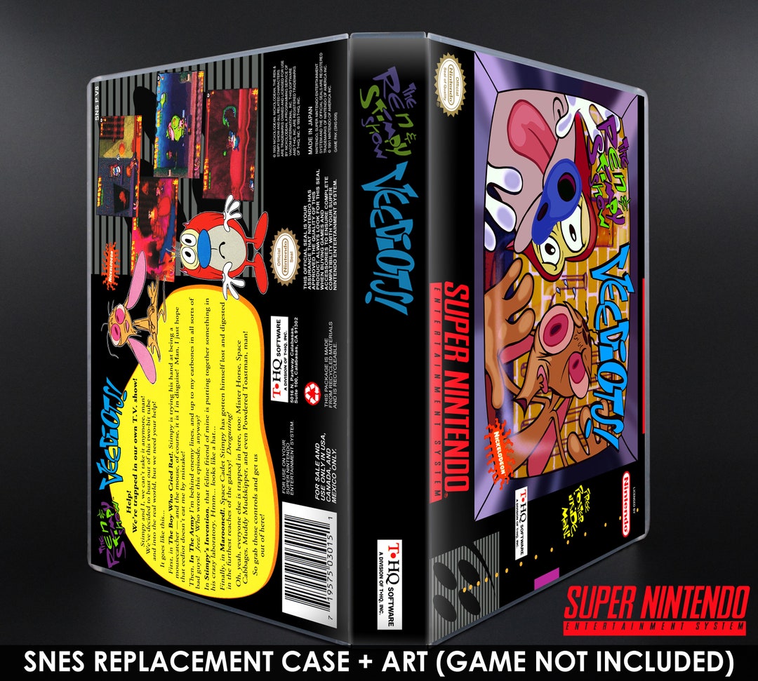 Ren & Stimpy Show Veediots - SNES Horizontal Case - No Game ...