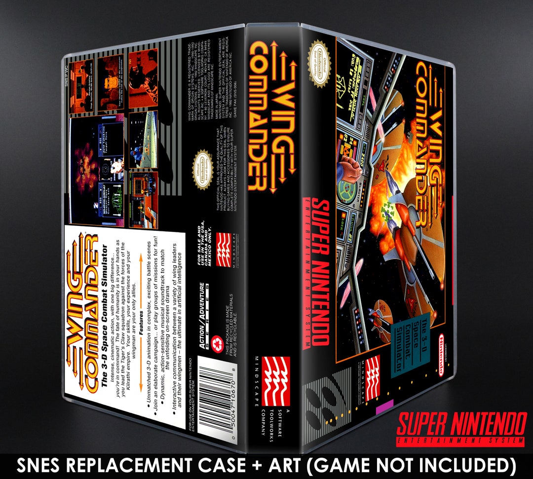 Wing Commander - SNES Horizontal Case - No Game - Replacement Storage ...