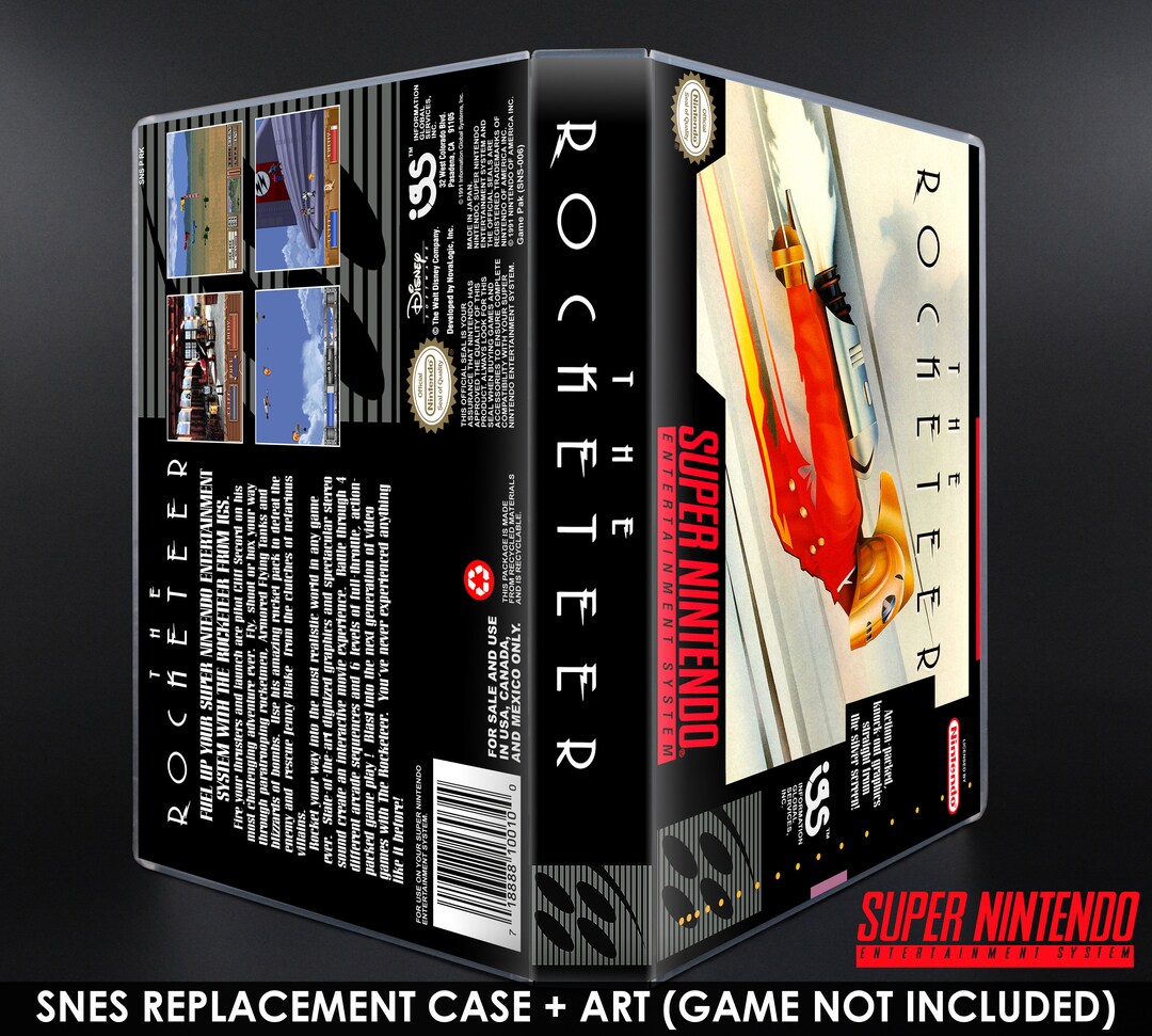 The Rocketeer - SNES Horizontal Case - No Game - Replacement Storage ...