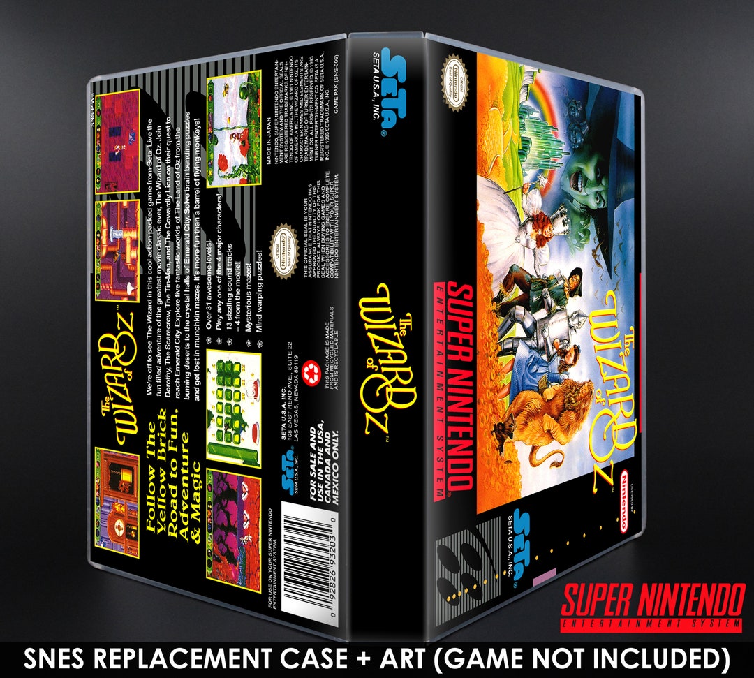 The Wizard of Oz SNES Horizontal Case No Game Replacement Storage Case & Box Art - Etsy