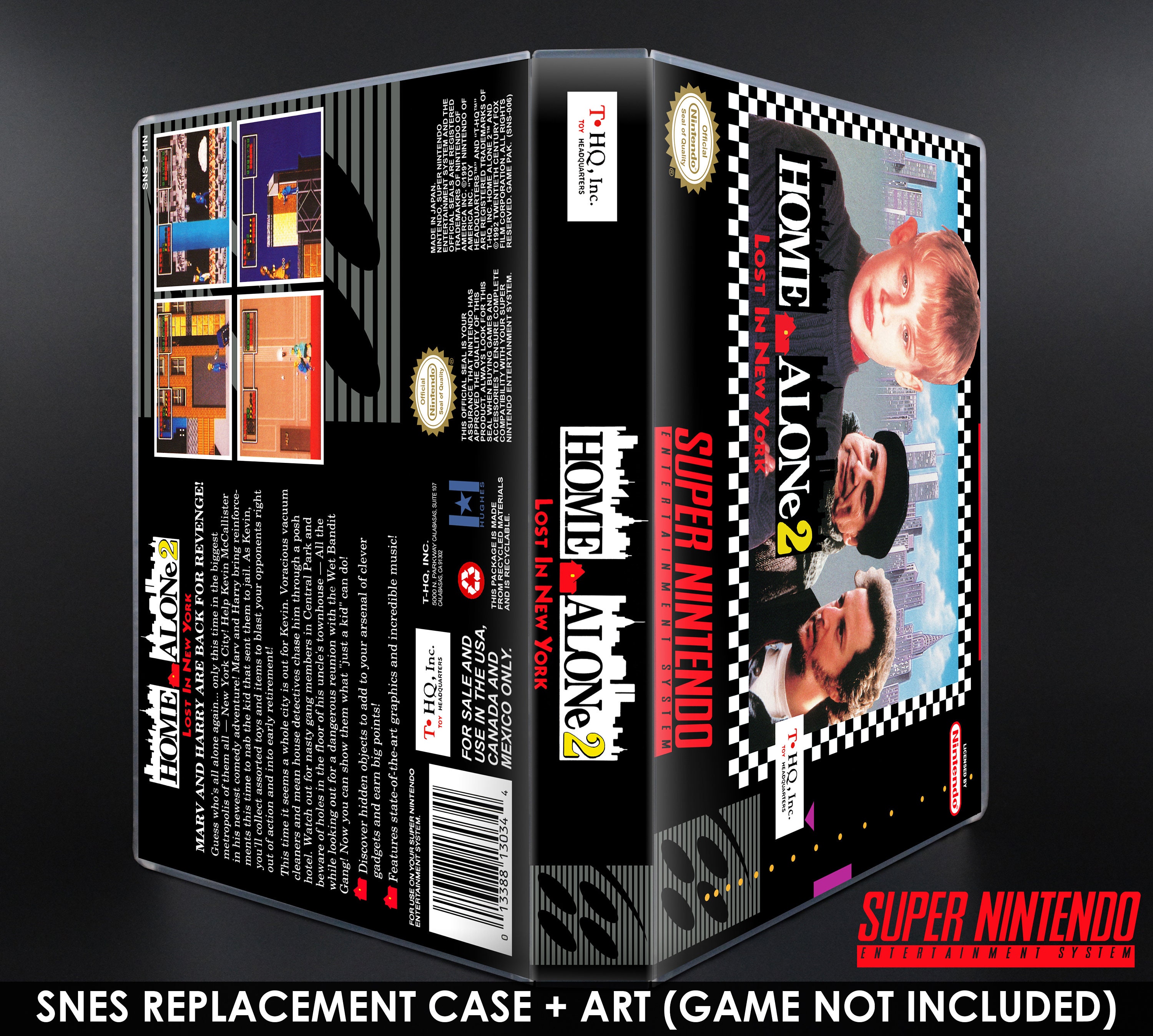 Home Alone 2 SNES Horizontal Case No Game Replacement Storage Case ...
