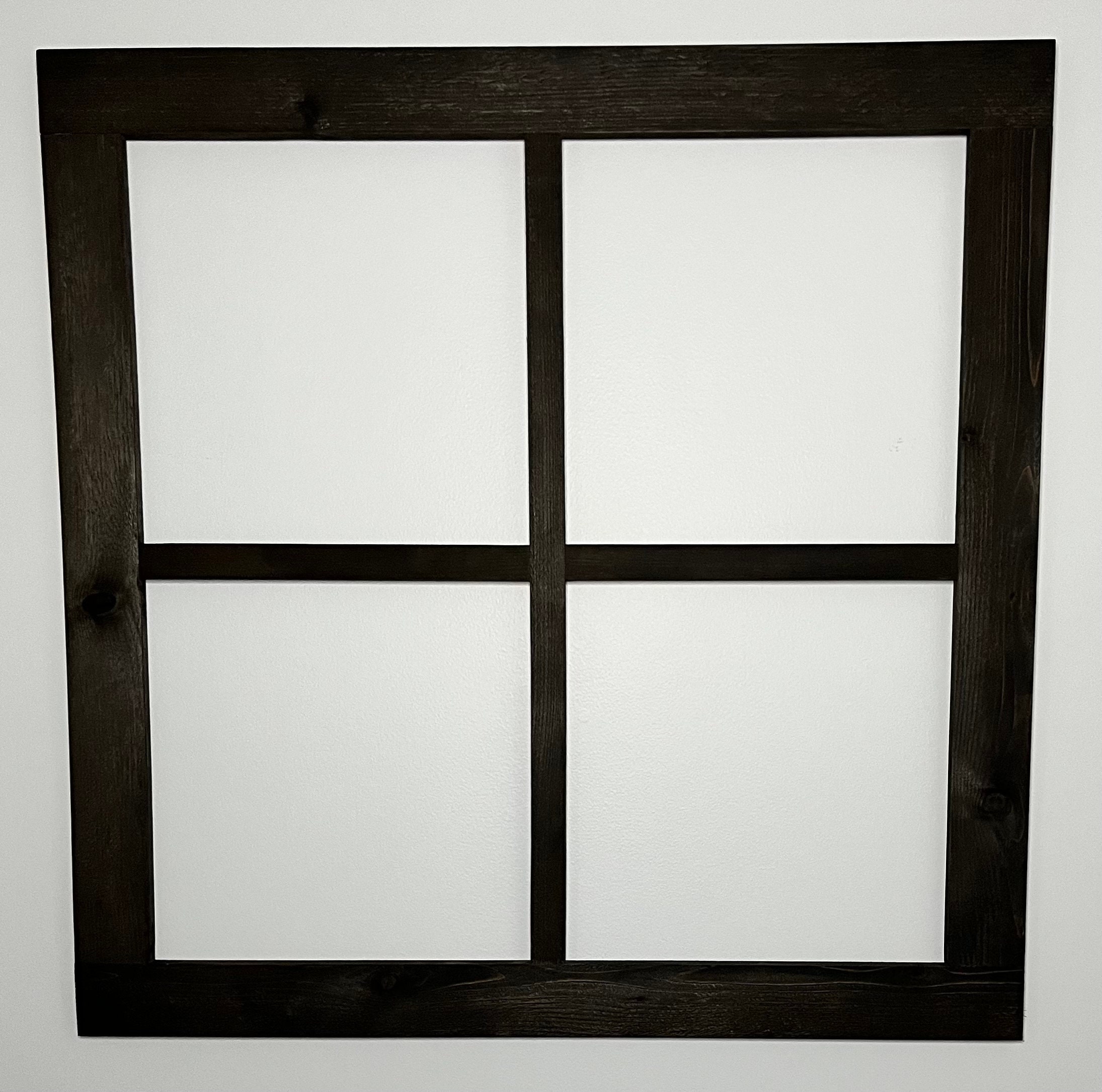 Dark Brown Square Windowpane Wall Hanging - Etsy