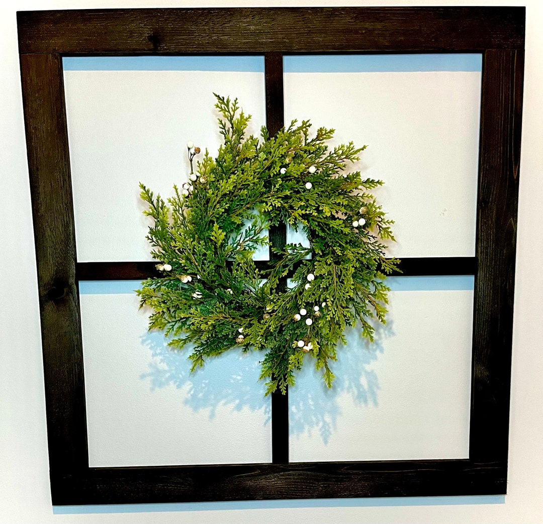 Dark Brown Square Windowpane Wall Hanging - Etsy