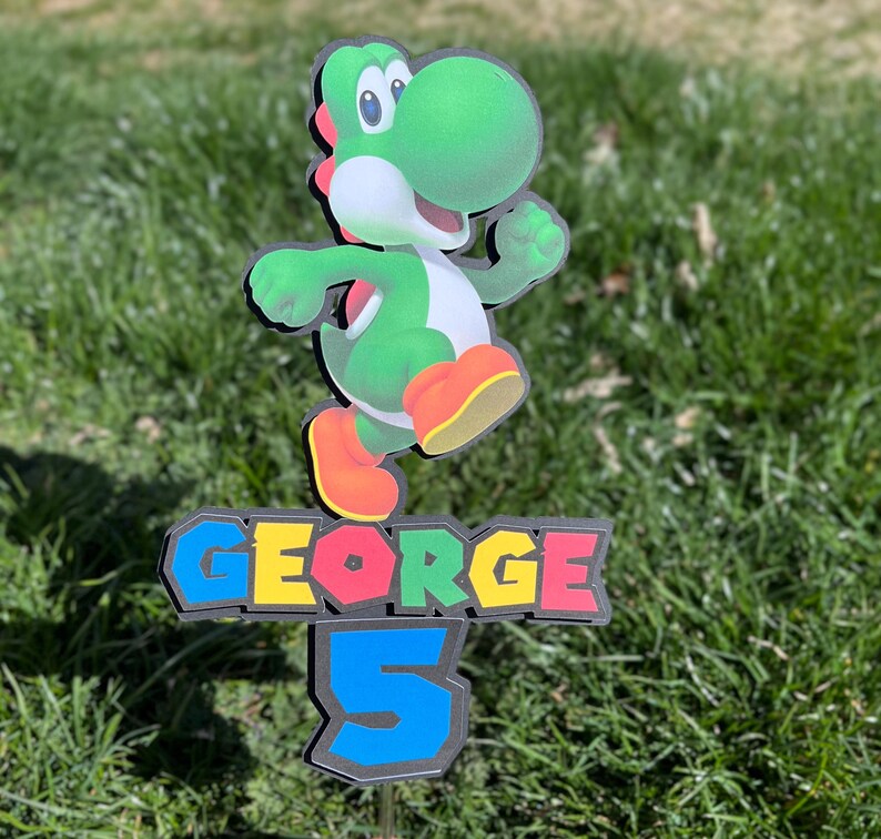 Custom Cake Topper/custom Favors/super Mario Yoshi Inspired/cake Topper ...