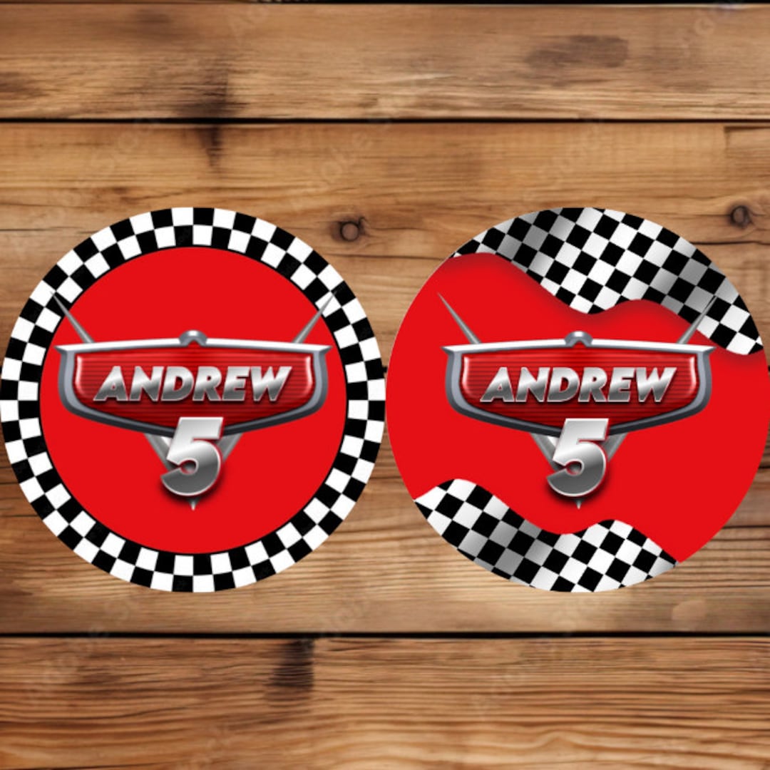 12 Personalized Cars Lightening Mcqueen Inspired Stickers - Etsy