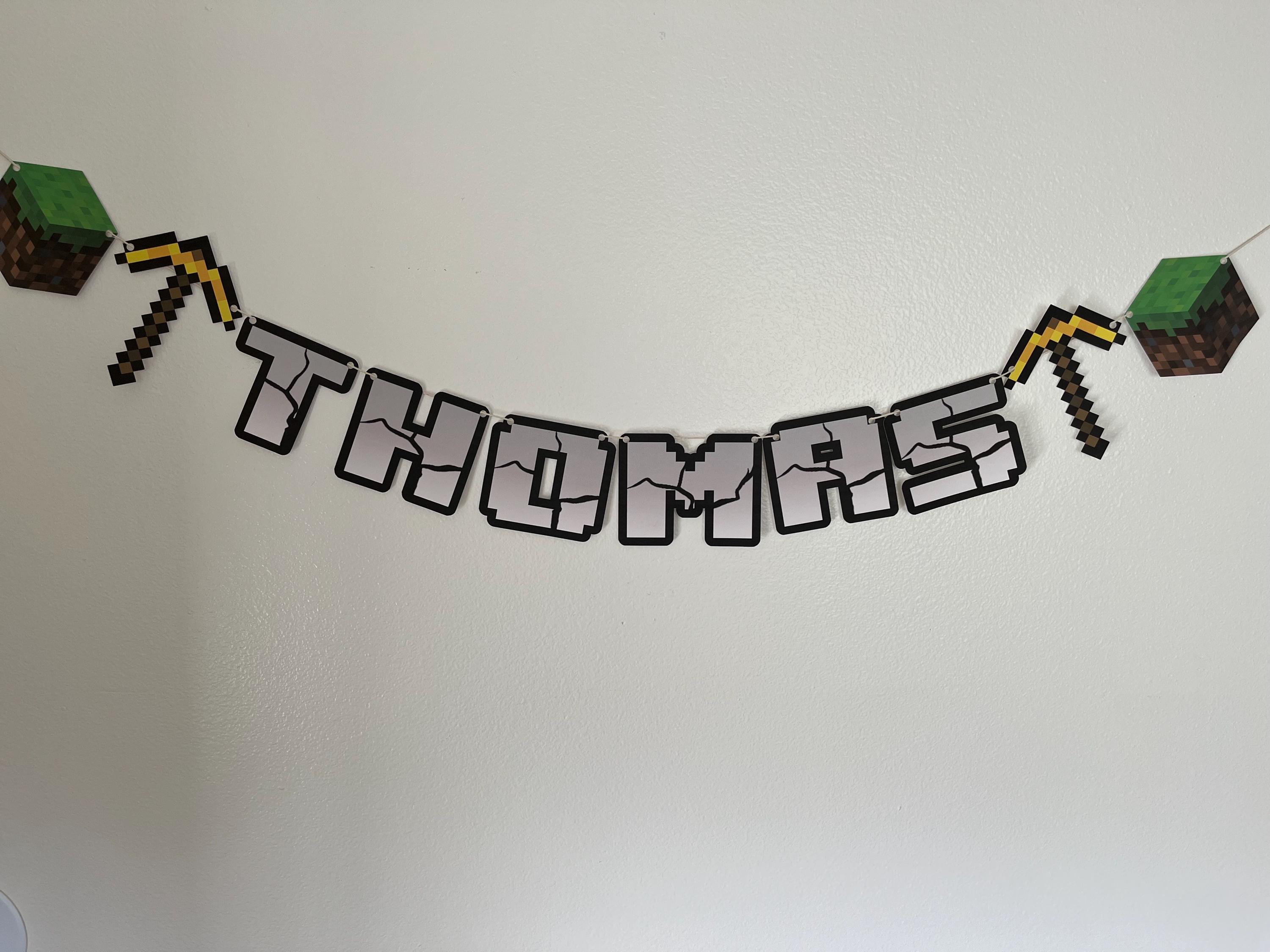 Minecraft Garland/custom Birthday Decoration/minecraft Inspired/name ...
