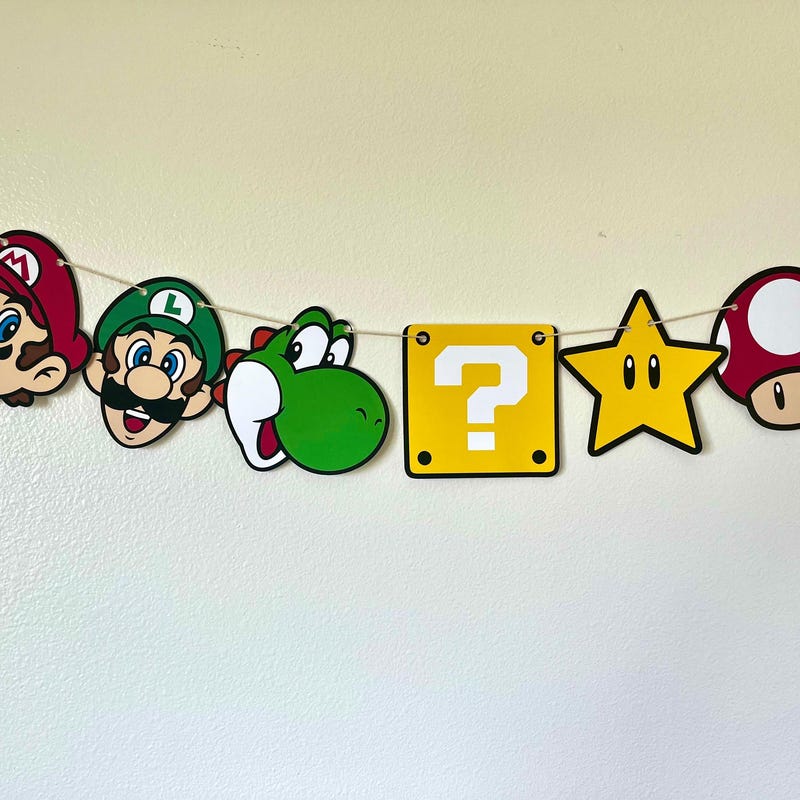 Mario Kart Banner - Etsy