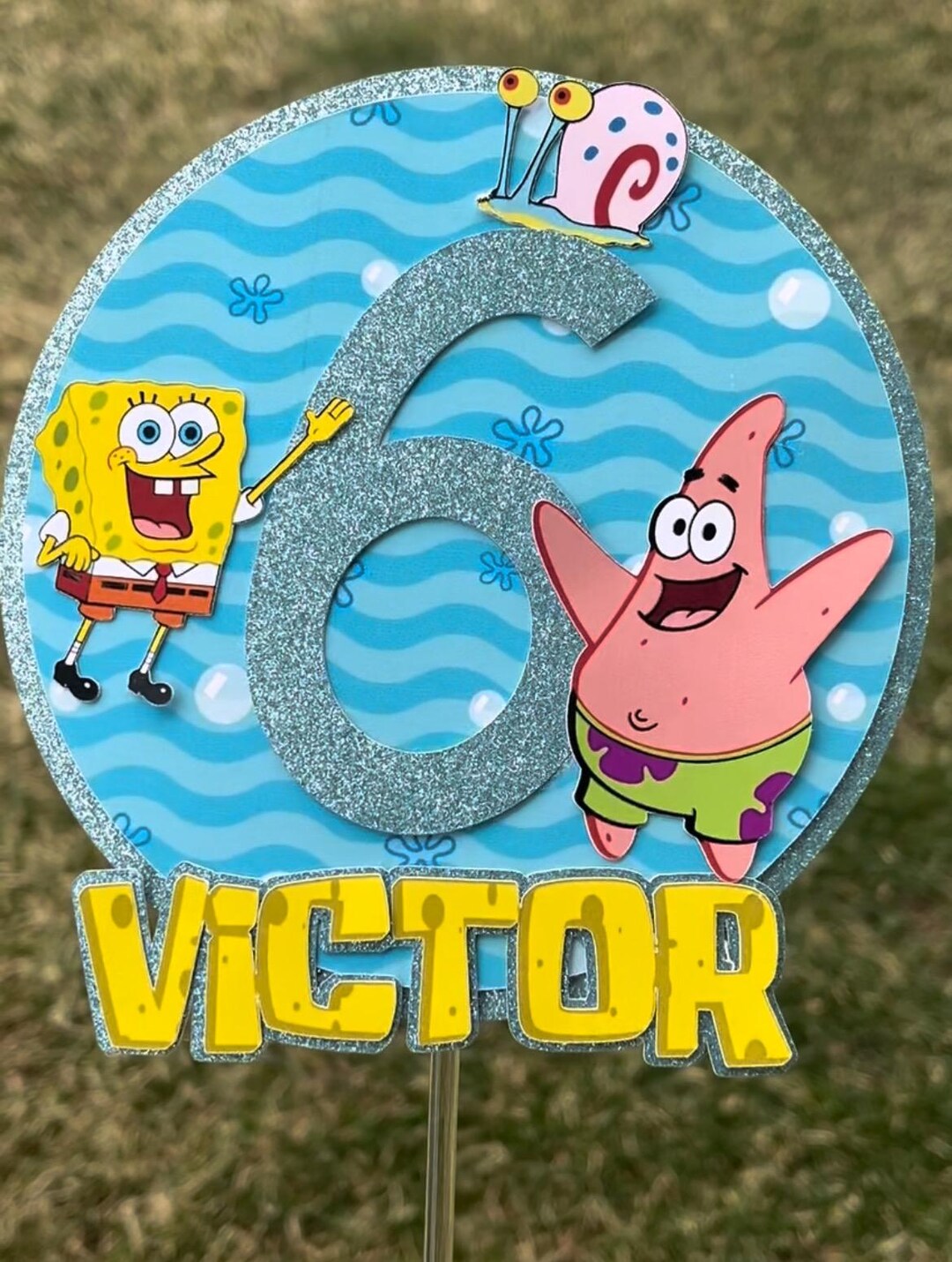 Cake Topper/custom Favors/spongebob Inspired/cake Topper Numbers - Etsy