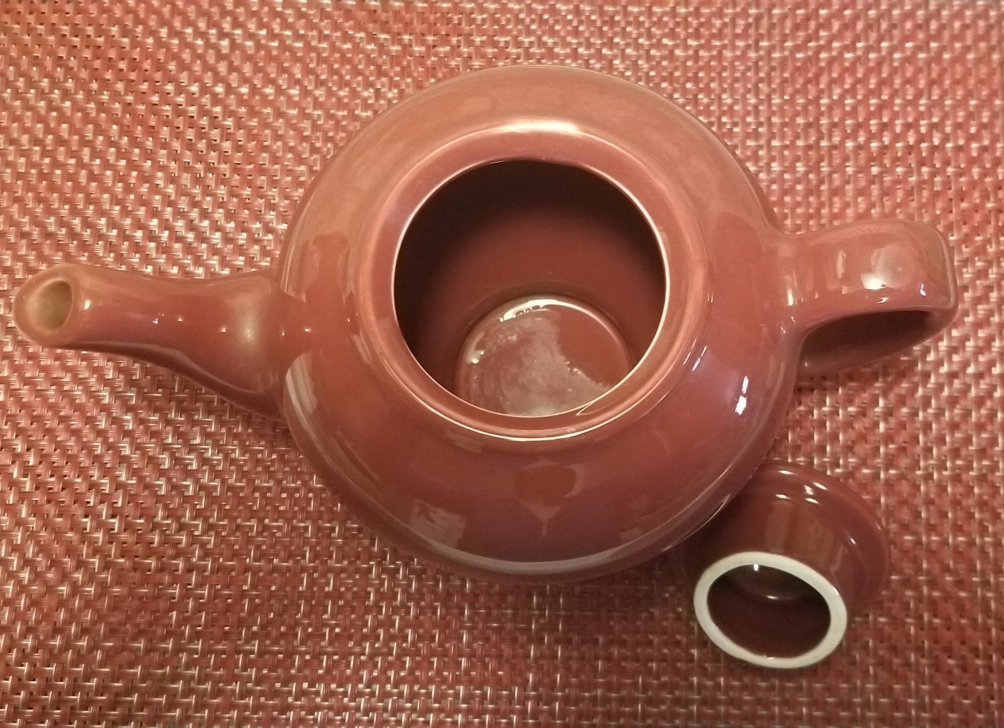 Vintage Mccormick Teapot / Made in USA Maroon Color Coffee Pot, Teapot ...