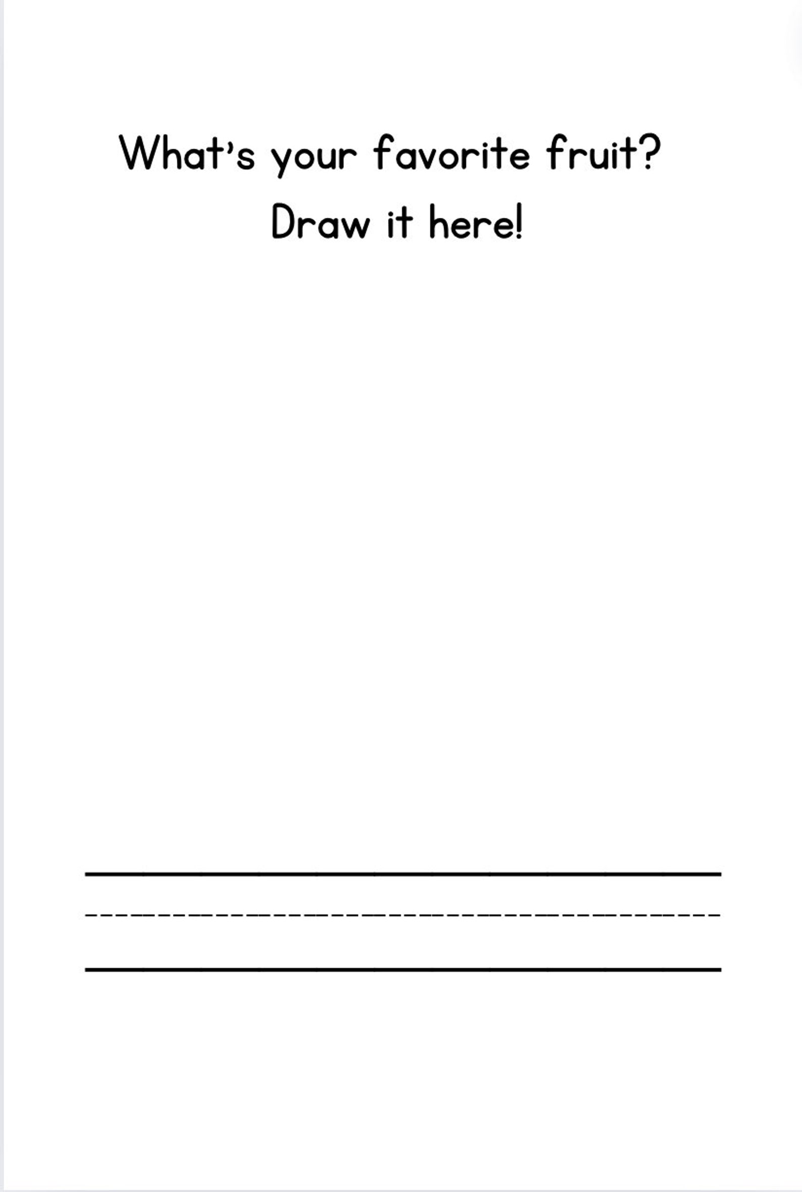 Printable Toddler Fruit Coloring Book | Digital Download With Tracing ...