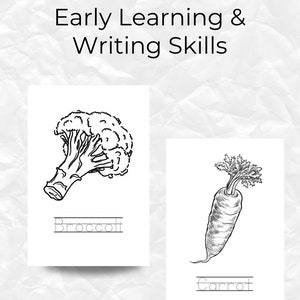 Food Fun for Toddlers: Simple Coloring, Writing & Tracing Book | 40 ...