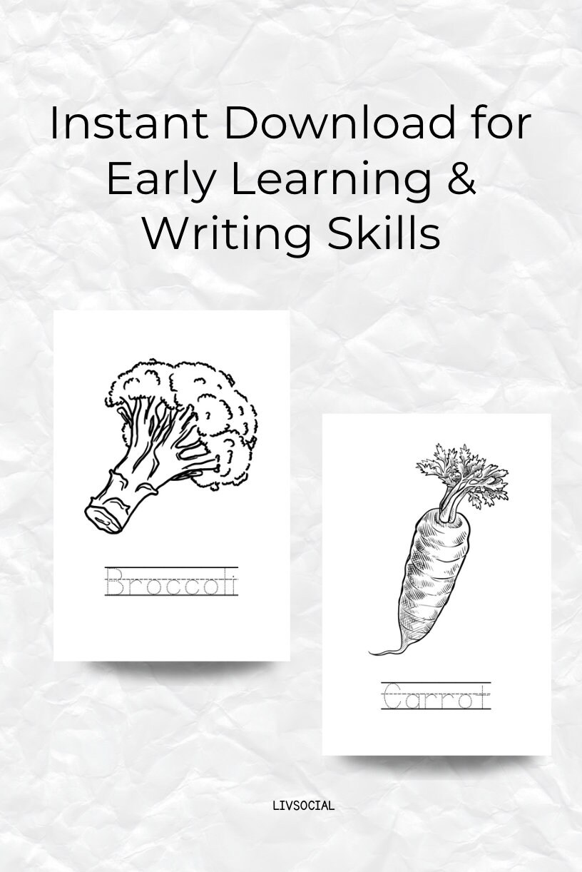 Food Fun for Toddlers: Simple Coloring, Writing & Tracing Book | 40 ...