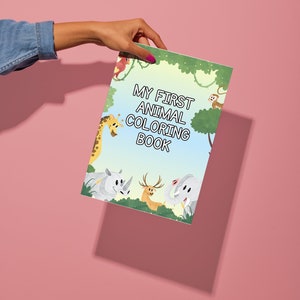 Printable Toddler Coloring Book With Traceable Animal Names Fun ...