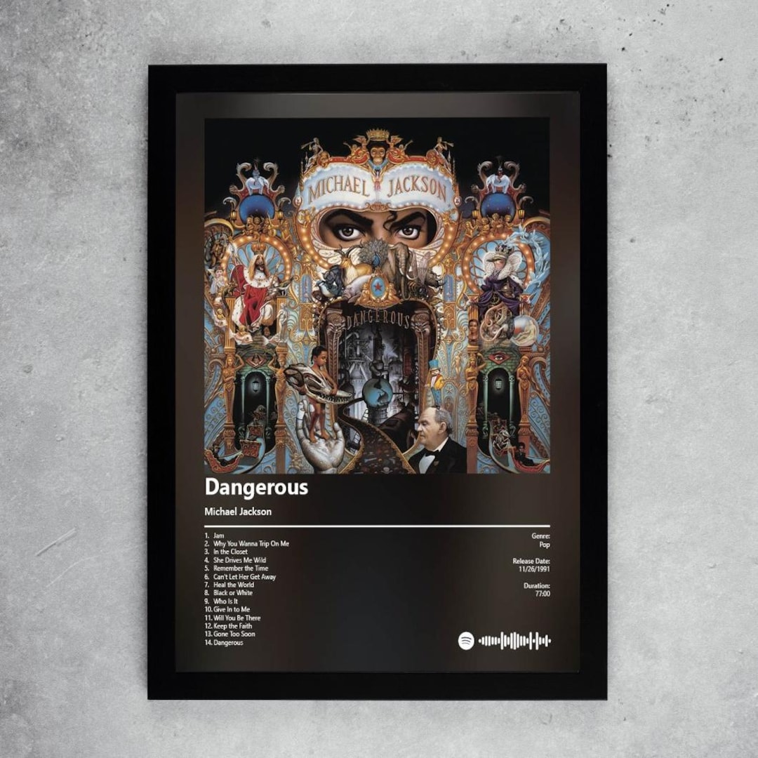 Michael Jackson - Dangerous Album Art Poster | Digital Download | Print ...