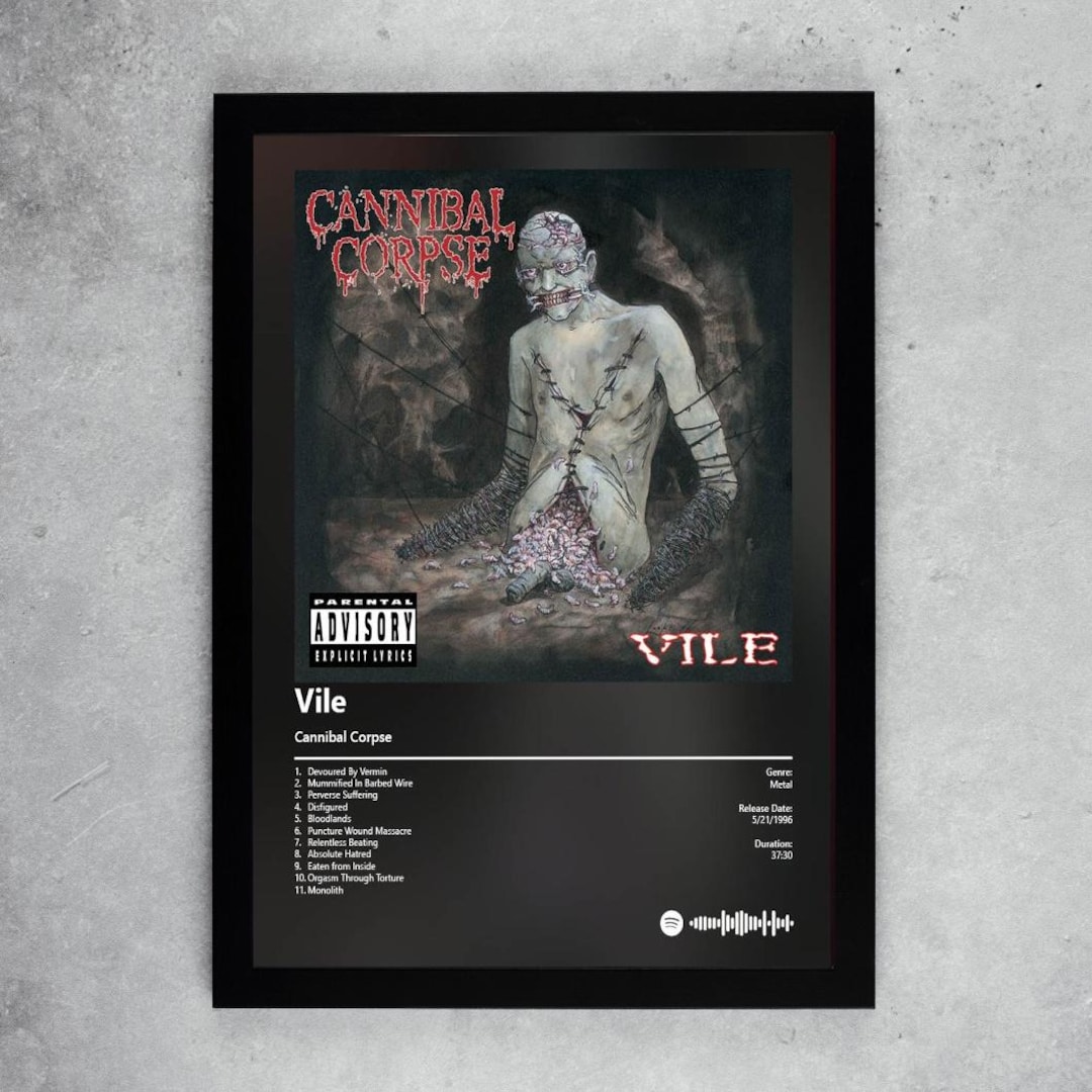 Cannibal Corpse - Vile Album Art Poster | Digital Download | Print ...