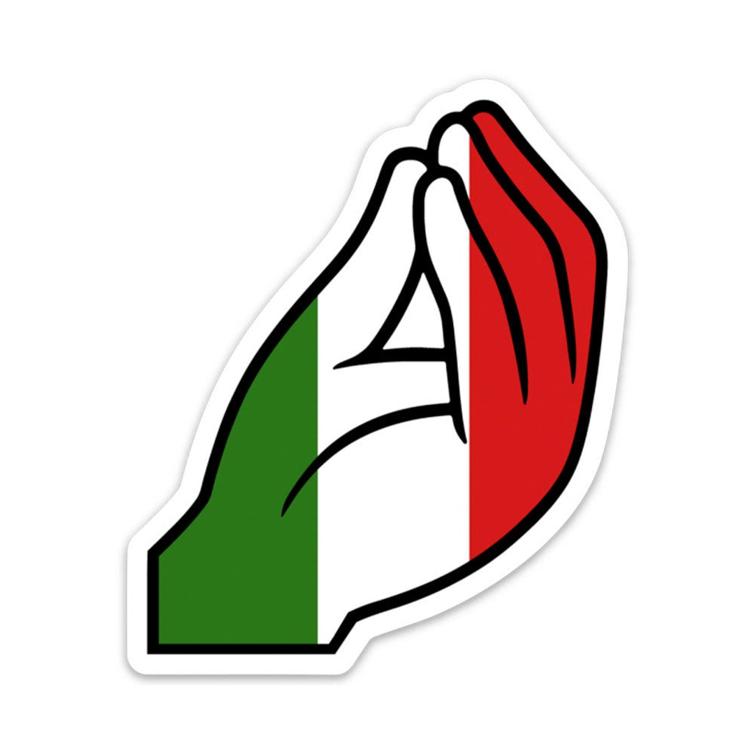 Italian Hand Sticker - Etsy