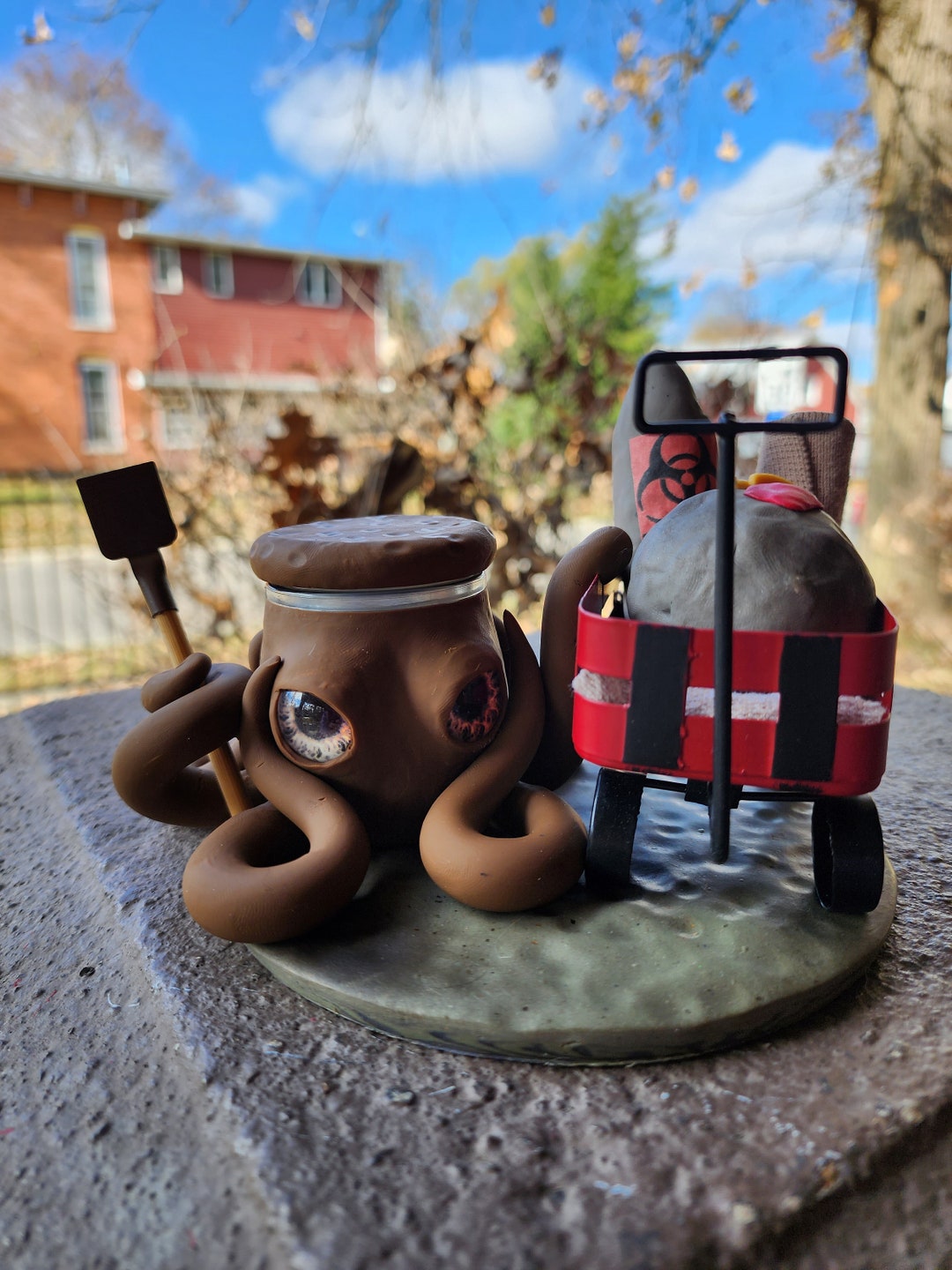 Joe Dirt Inspired Octopus Jar Polymer Clay 2 Oz. Stash Jar/desk Pet. - Etsy