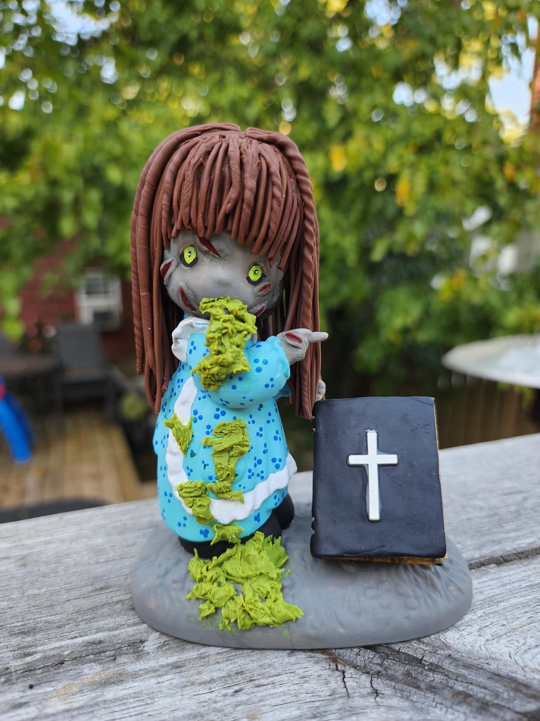 Altered Precious Moment Figurine. Regan From the Exorcist. - Etsy