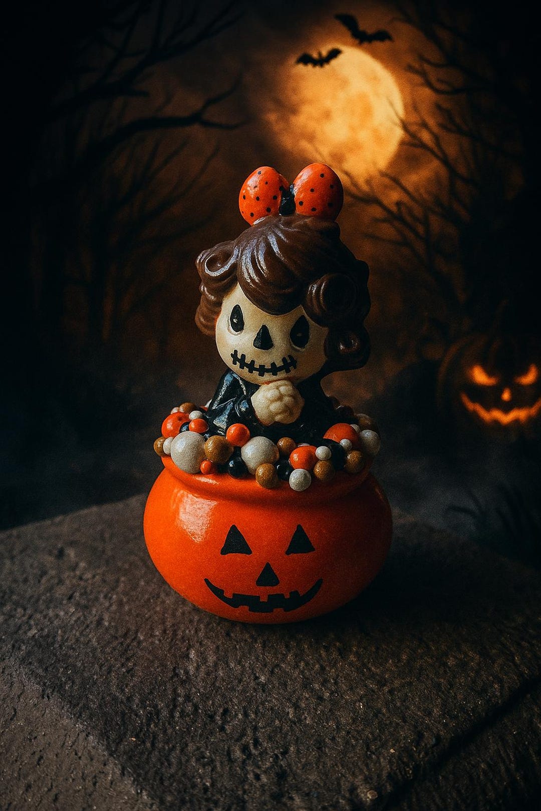 Altered Precious Moment Figurine. Pumpkin Clown. - Etsy