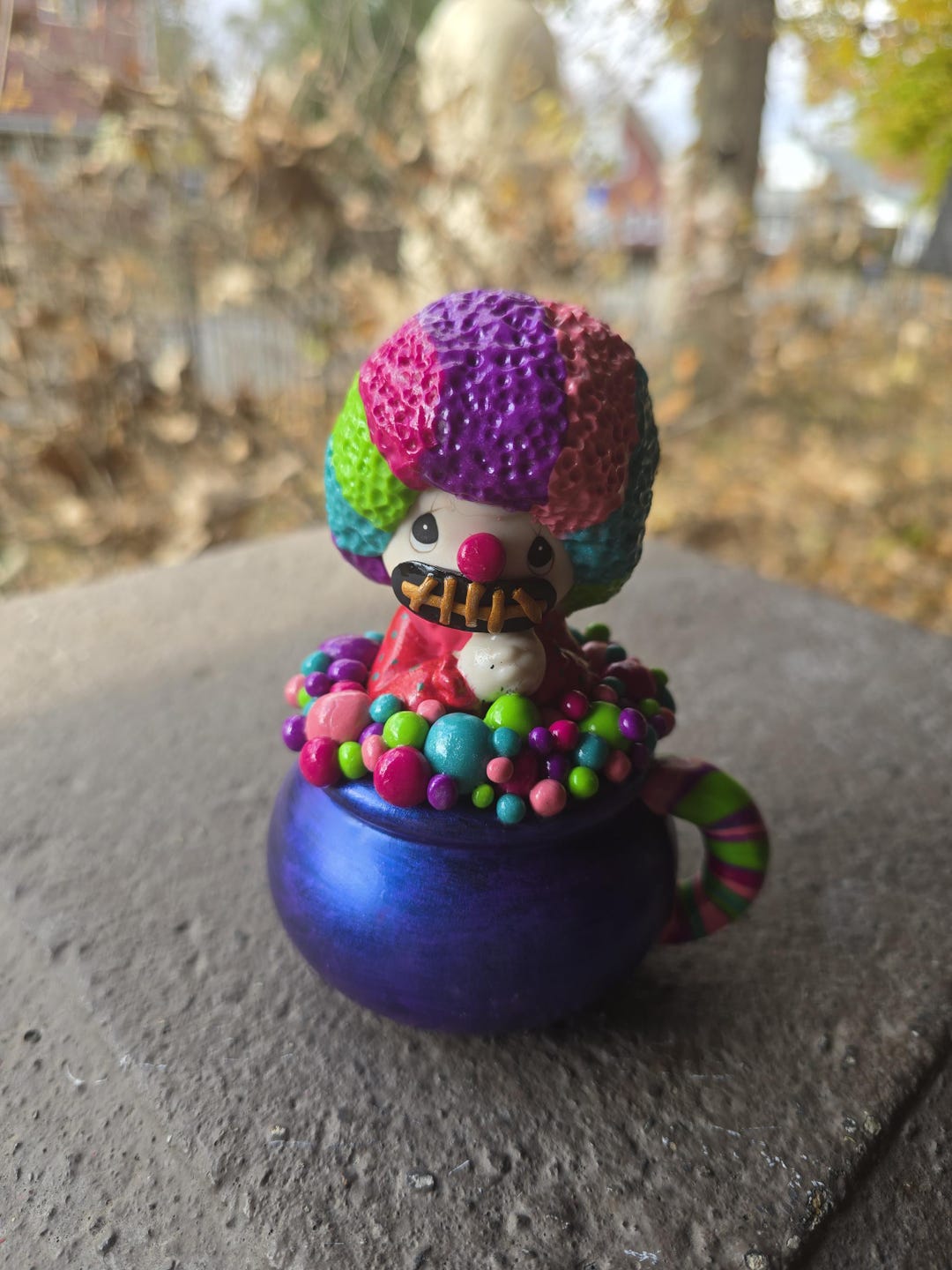 Altered Precious Moment Figurine. Teacup Clown. - Etsy