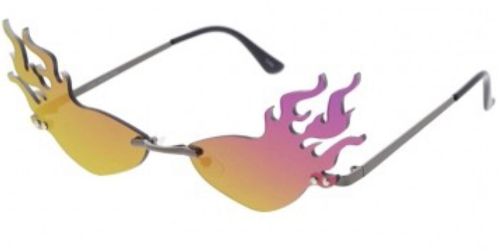 Fire & Flame : Mirrored Sunglasses - Etsy