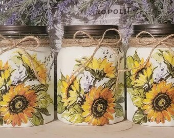 Sunflower Canister - Etsy