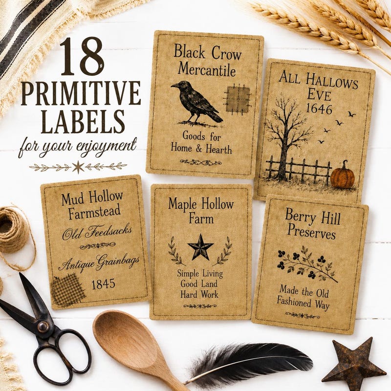 Printable Rustic Labels - Etsy