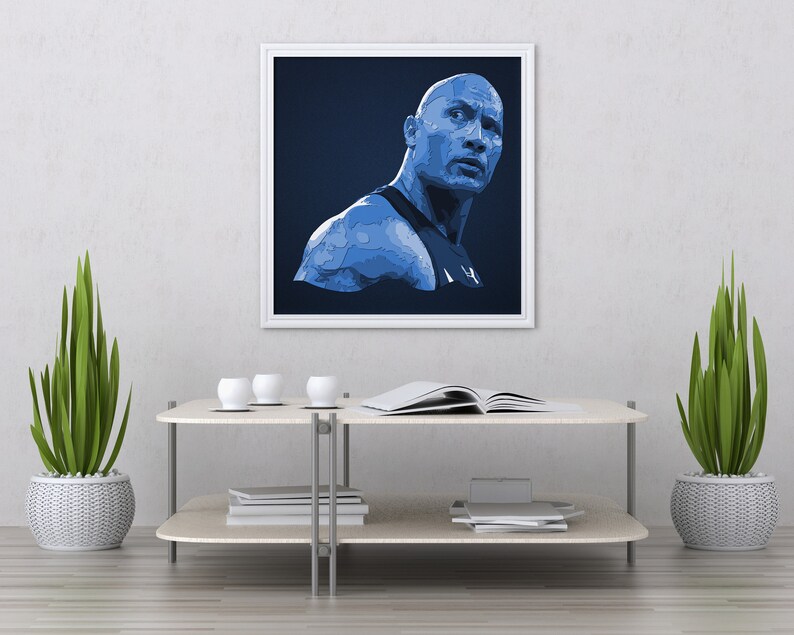 Dwayne Johnson the Rock, 3D Digital Art, Vector Art, WPAP Art, WWE ...
