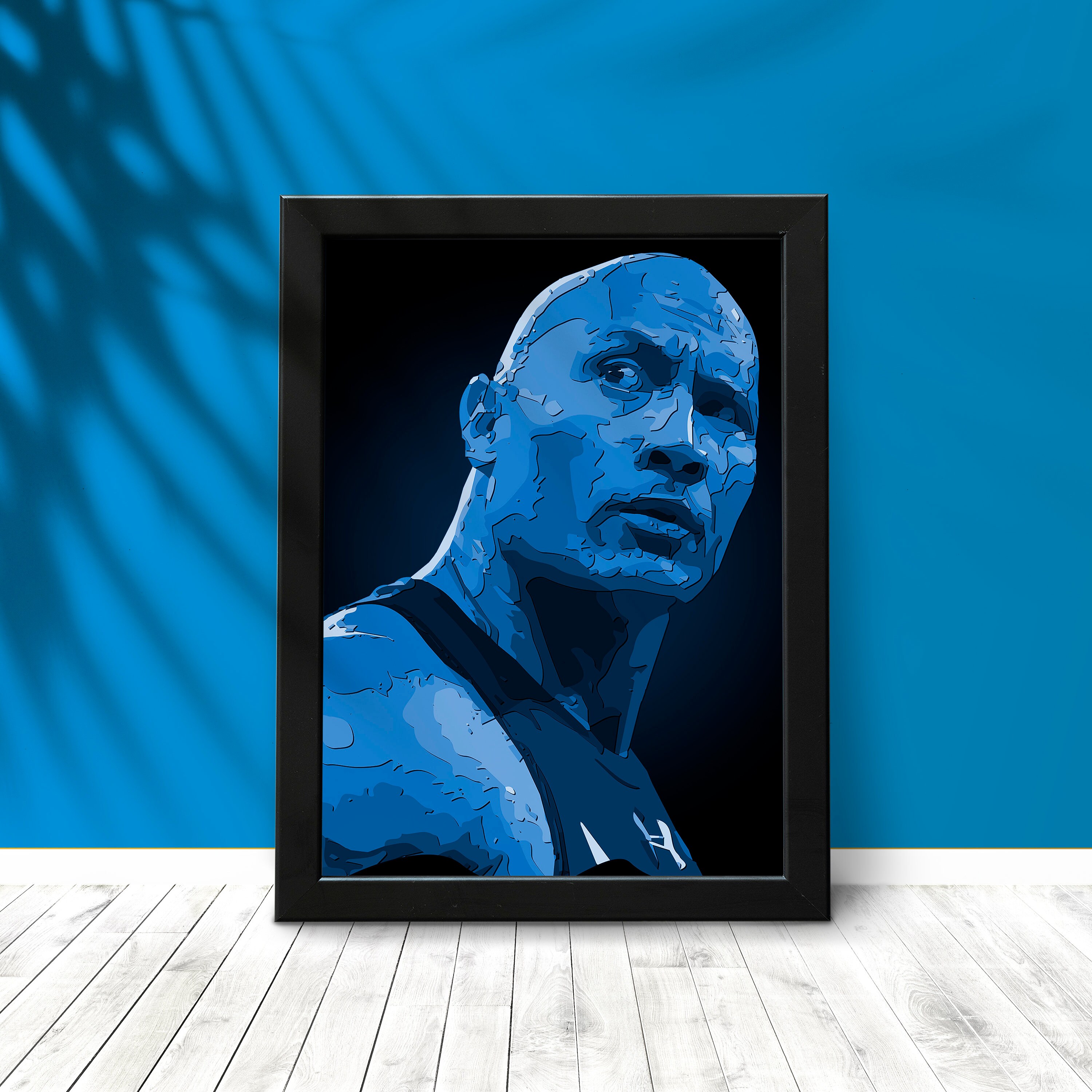 Dwayne Johnson the Rock, 3D Digital Art, Vector Art, WPAP Art, WWE ...